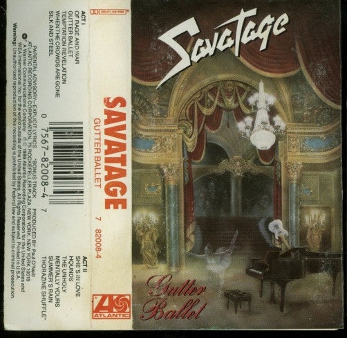 Savatage - Gutter Ballet USED CASSETTE – pukenvomitrecords.com