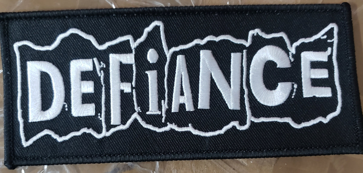 DEFIANCE LOGO EMBROIDERED PATCH – pukenvomitrecords.com