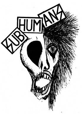 SUBHUMANS HALF SKULL back patch – pukenvomitrecords.com